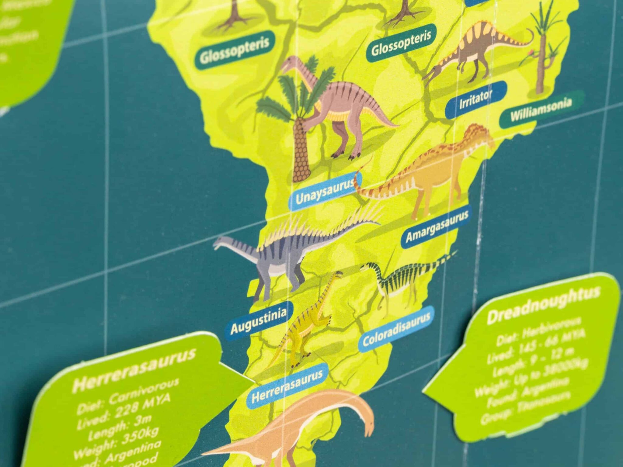 Dinosaur Timeline World Map - Map of Dinosaurs - Shop Online