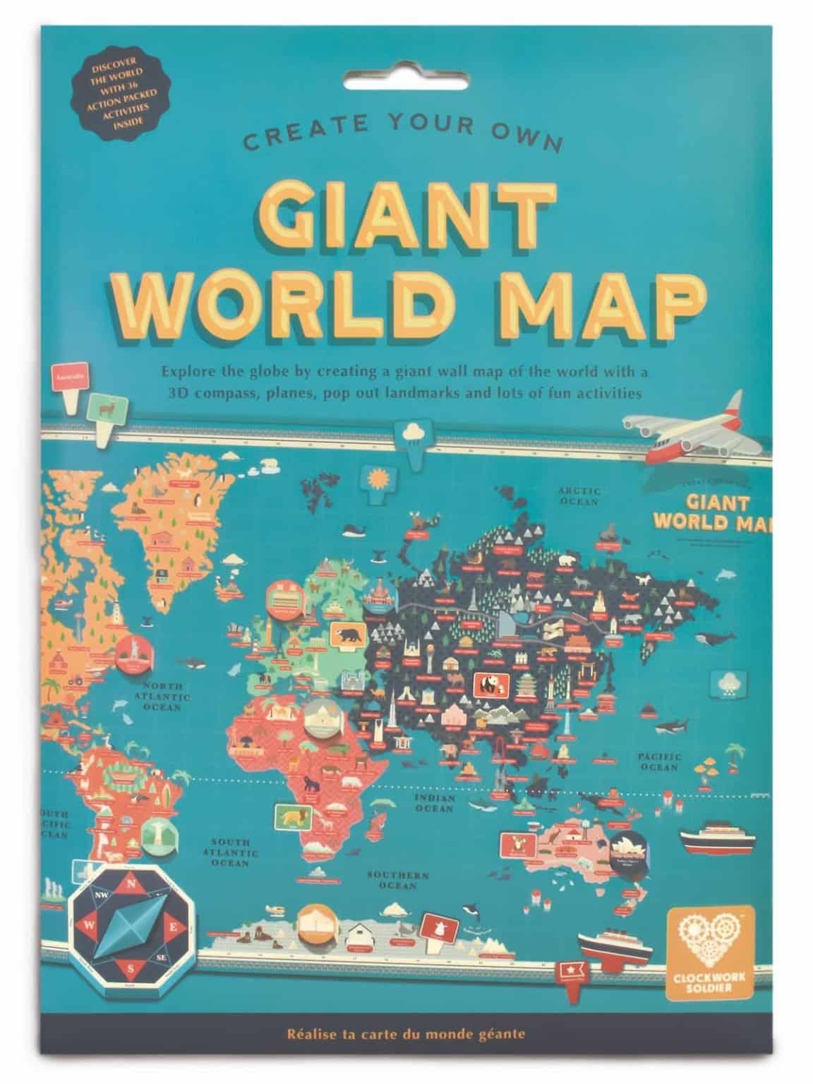 Giant World Map Clockwork Soldier - Wall Chart - Shop Online